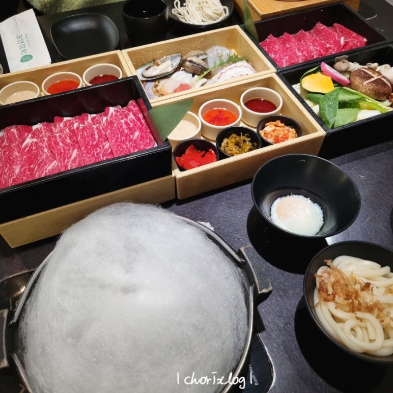 코엑스 일상정원 솜사탕 스키야키 솜사탕 블루 레몬에이드 특색있는 일식 샤브샤브 맛집 네이버 블로그