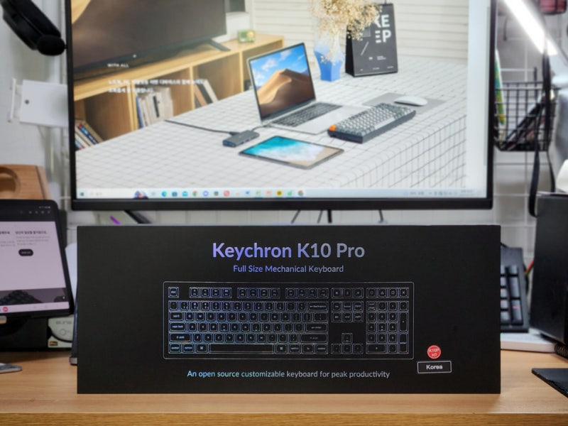 저소음 기계식 키보드 데스크테리어에 좋은 키크론 K10 PRO 갈축 리뷰 : 네이버 블로그