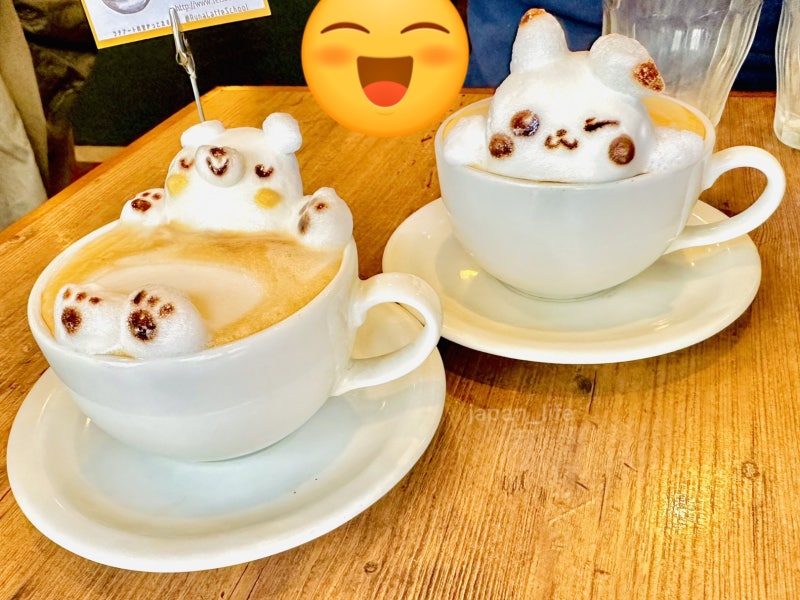 도쿄 No.1 2D, 3D 라떼아트 하라주쿠 카페 리슈 cafe reissue 인기가게 방문후기. 3D입체라떼 메뉴, 주문방법 ...