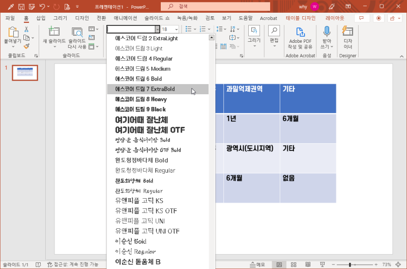 파워포인트 Ppt 표 테두리 색 두께 선 굵기 설정 등 표만들기 방법 네이버 블로그