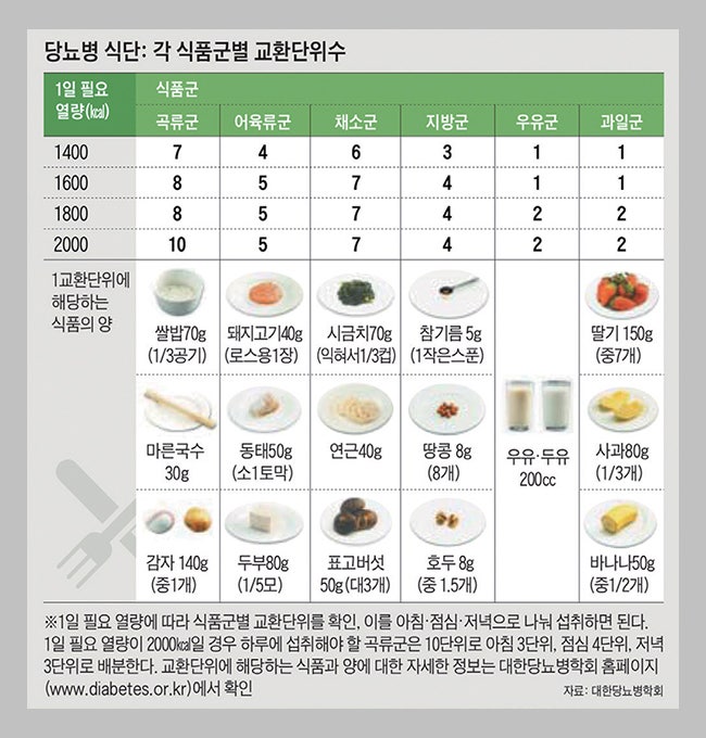 당뇨병 관리법 식단 짜기 및 식품교환표 네이버 블로그