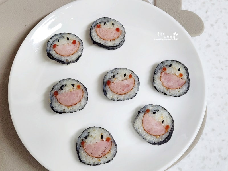유치원 소풍 도시락 어린이 스마일김밥 네이버 블로그