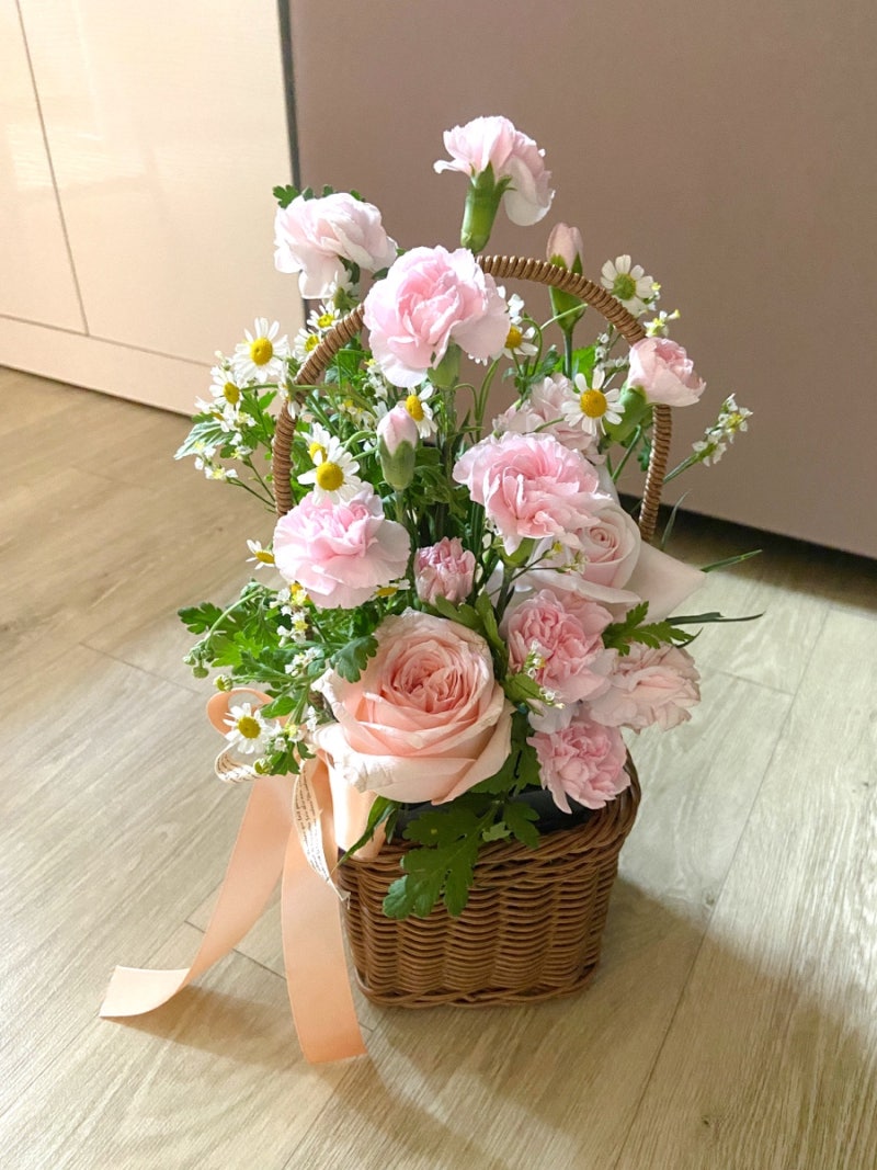 남대문 꽃시장 다녀와서 어버이날 꽃바구니 만들기 후기 네이버 블로그
