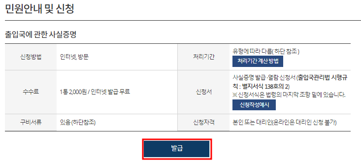 출입국에 관한 사실증명 발급 방법 안내 네이버 블로그