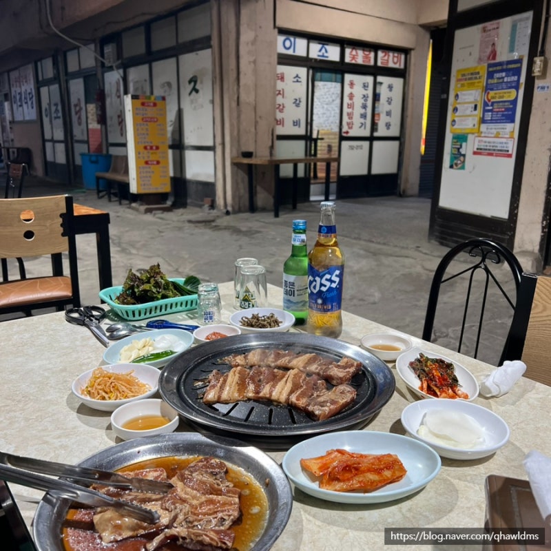 부산 노상고기집 이조숯불갈비 망미동 노포감성 갈비맛집 네이버 블로그