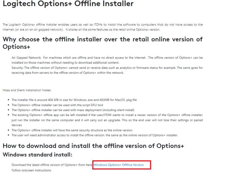 [logitech] logi option+ 다운로드 불가 해결방법 : 네이버 블로그