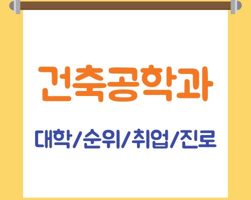건축공학과 대학 순위 진로 취업 자격증에 대해 알아보자 Feat 건설안전기사 네이버 블로그