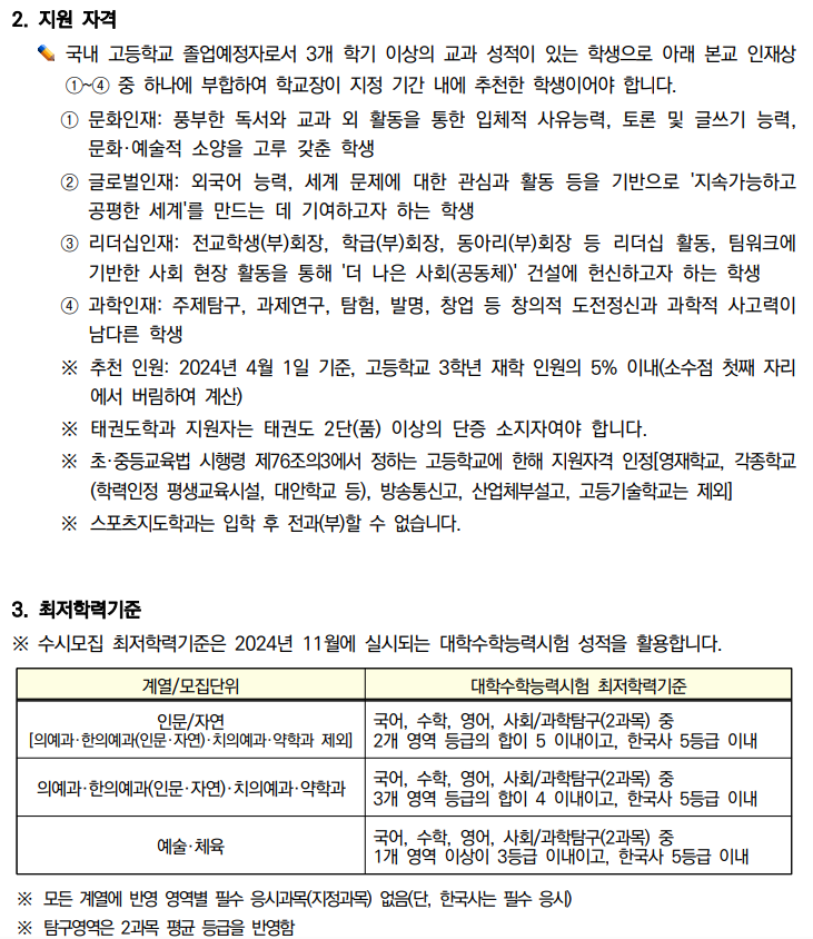 2025학년도 대입 경희대 입학전형 시행계획 분석 네이버 블로그