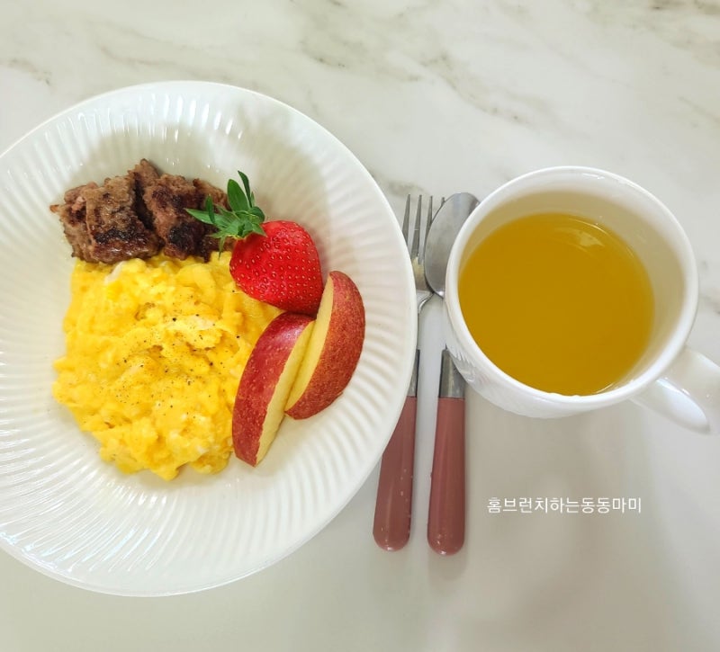 스크램블 에그 우유 칼로리 백종원 계란 스크램블에그 홈브런치 만드는법 네이버 블로그