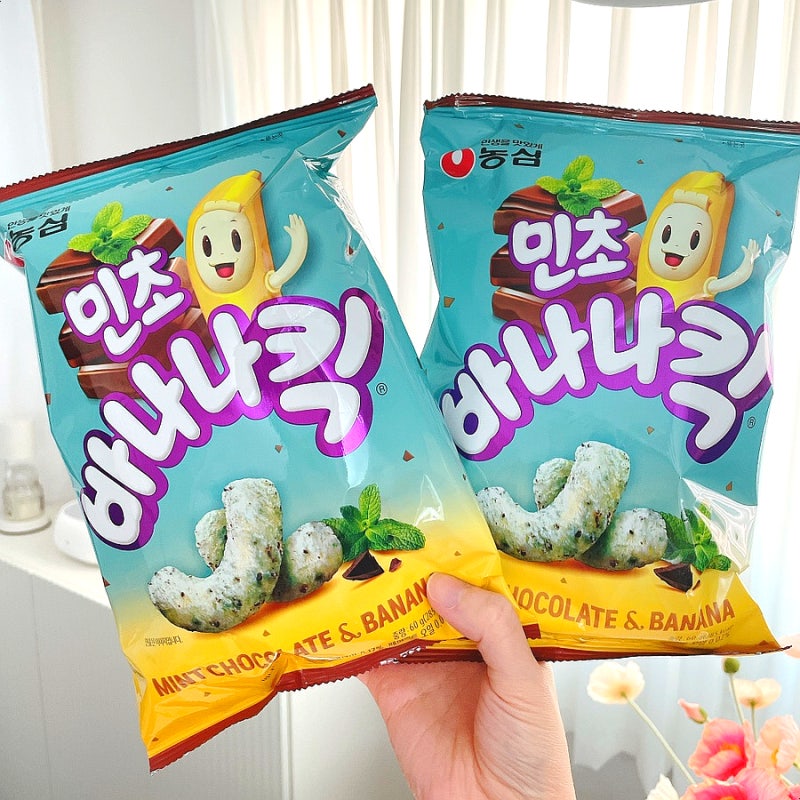 농심 민초 바나나킥 민트초코 편의점 신상과자 리뷰 네이버 블로그