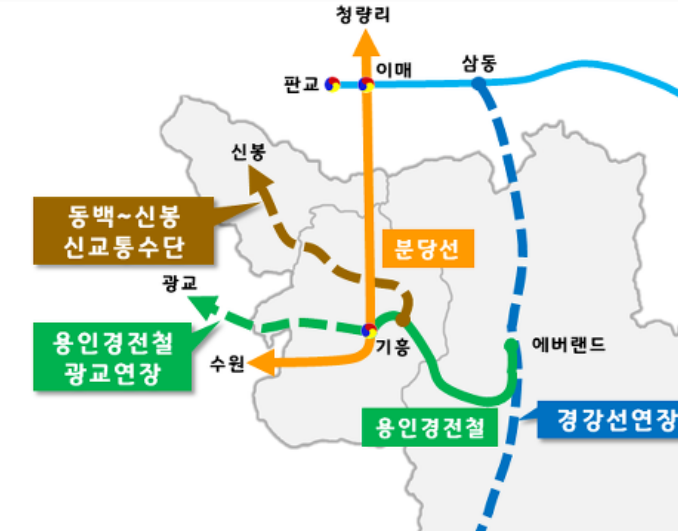 동백신봉 신교통수단용인 경전철feat노선도 진행현황 동백지구 언남지구 신봉동 개발현황 29편미래 철도 시리즈