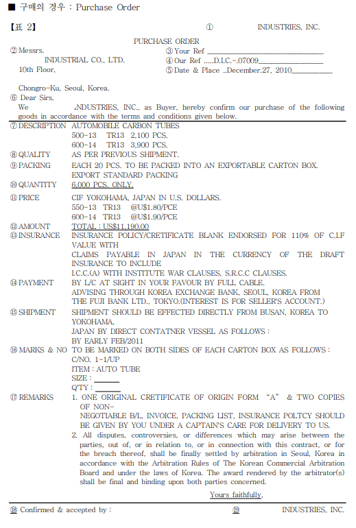 [무역서식] Offer Sheet, Purchase Order, 견적송장(Proforma Invoice) : 네이버 블로그