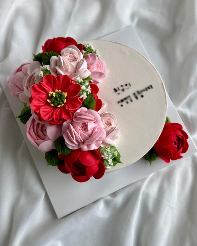 삼척떡케이크 봄떡방 Order Cake 작약반달 2호 네이버 블로그