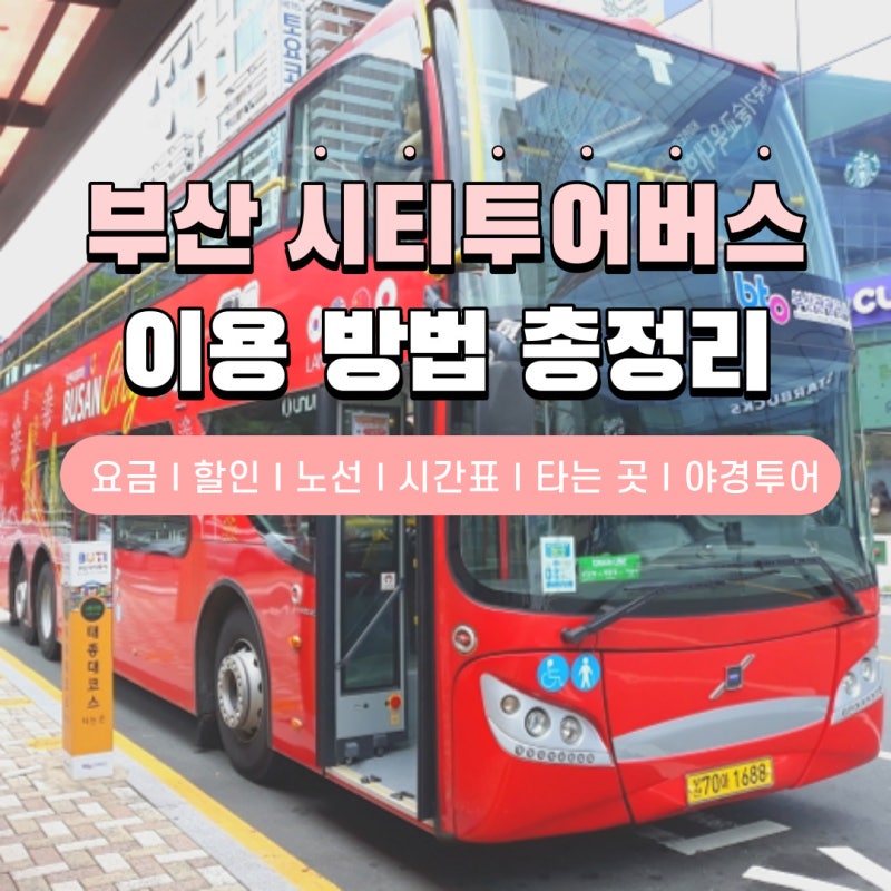 부산 시티투어버스 예약 이용 방법 총정리🚍요금 제휴 할인 예매 노선 시간표 타는 곳 야경투어 네이버 블로그