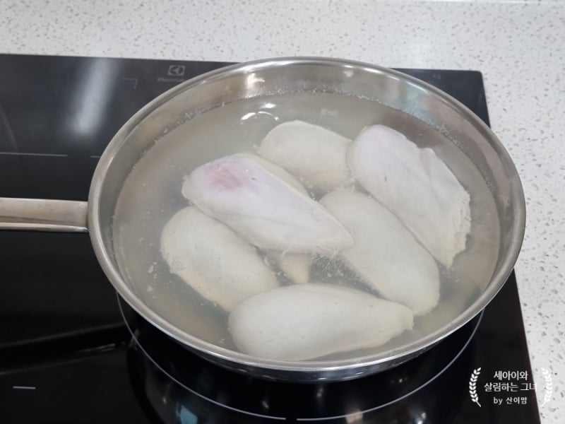 닭가슴살 샐러드 만들기 닭가슴살 냉채 겨자소스 요리 닭가슴살 삶는법 : 네이버 블로그