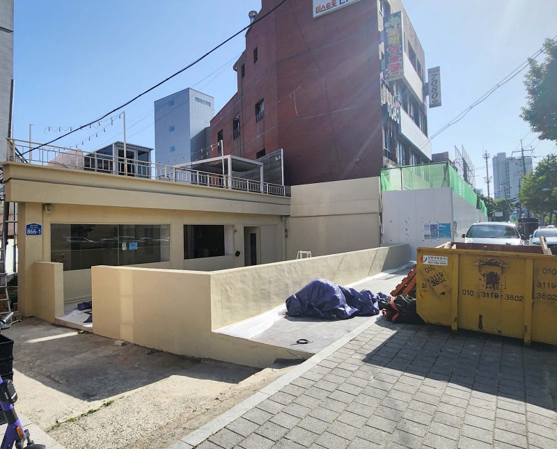광주 비더디자인 광주 서구 쌍촌동 술집 상가 디자인 인테리어 페인트 공사 진행 현장 내 외부 페인트 도장 아트페인팅