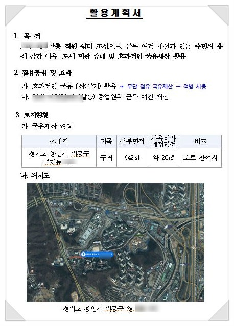 미활용 국유재산구거 사용허가 신청과 공무원의 재량권 네이버 블로그