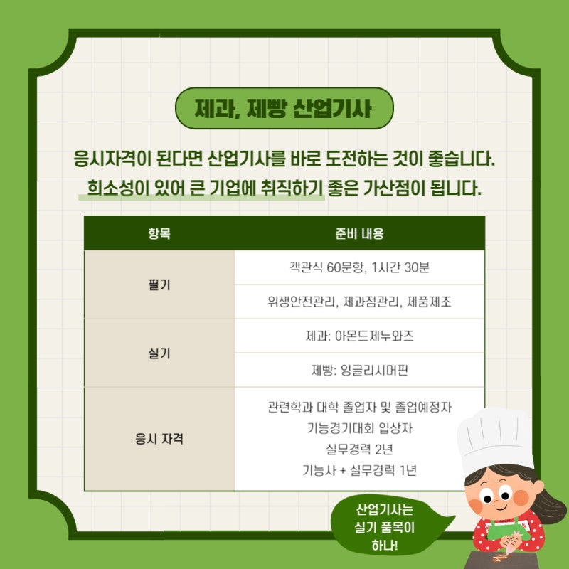 제과제빵 관련 취업 창업 시 필요한 필수자격증 총 정리 네이버 블로그
