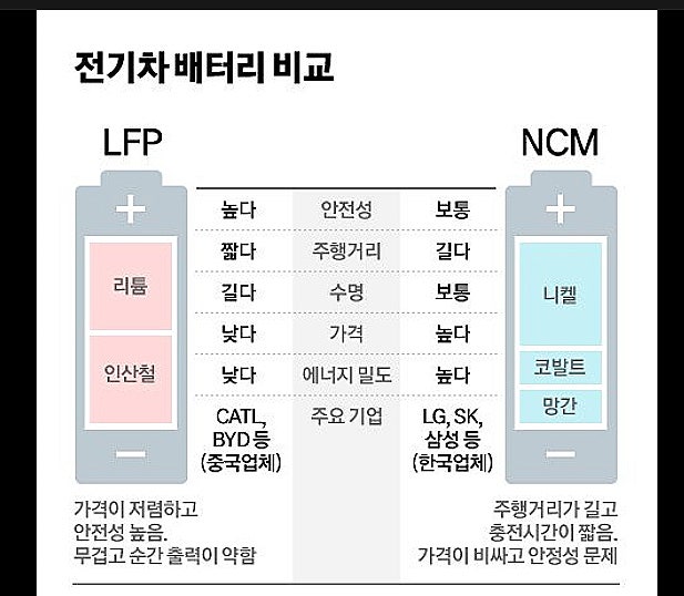 전기차 삼원계 Ncm 배터리와 Lfp 배터리 관련주 의 비교 네이버 블로그