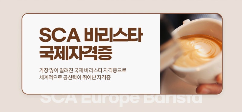 커피 자격증 종류 중 국제 바리스타 자격증 취득에 대해 (SCA, GCS 등) : 네이버 블로그
