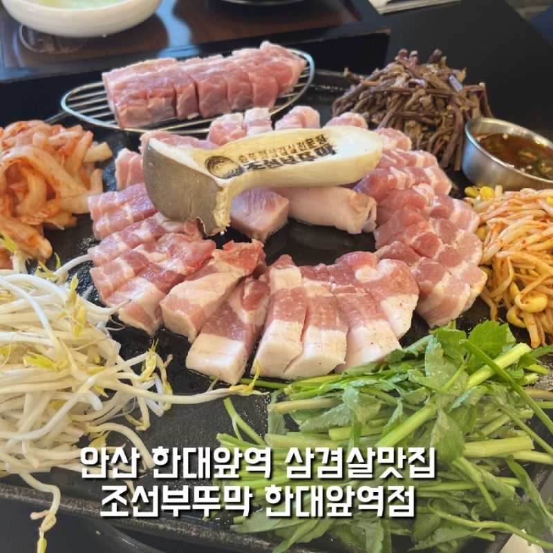 안산 한대앞역 맛집 신상 솥뚜껑삼겹살고기집 ‘조선부뚜막 네이버 블로그
