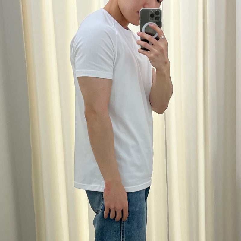 20대남자옷브랜드 허그본 머슬핏 반팔 기본티 2종 비교 어깨보정티 마른남자코디 키작은남자코디 네이버 블로그