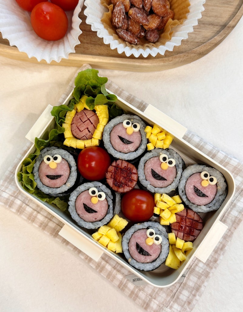 엘모 김밥 만들기 초등 소풍 도시락 메뉴 네이버 블로그
