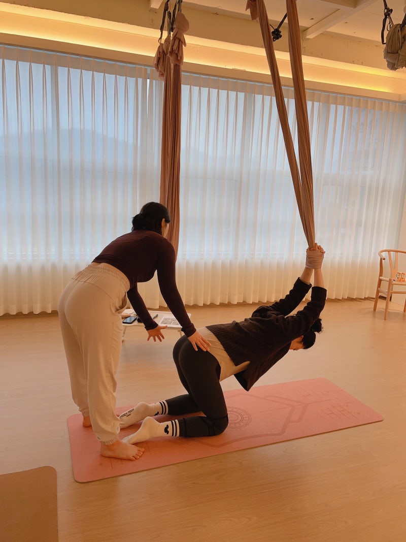 구미 플라잉요가 지도자 과정 모집 요가 자격증 후기 문성 요가시스 네이버 블로그