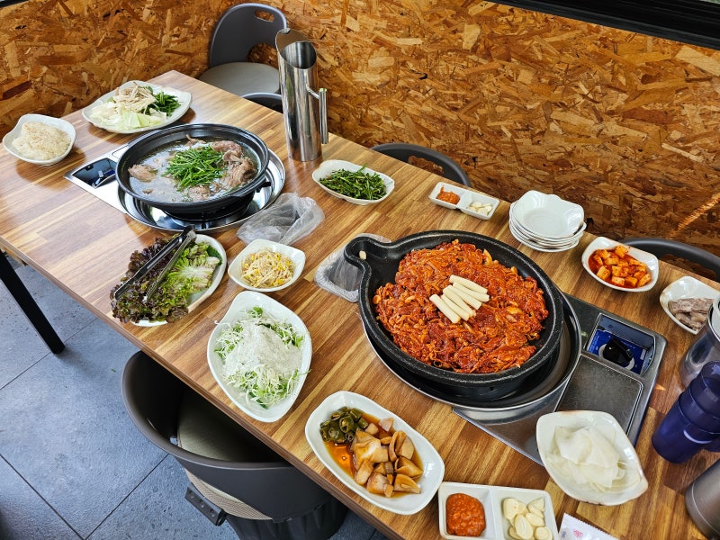 양산 물금 맛집 방갈로 오리고기집 신비숲가든 네이버 블로그