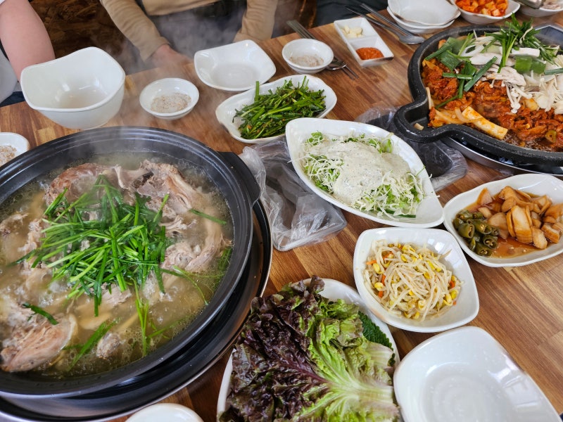 양산 물금 맛집 방갈로 오리고기집 신비숲가든 네이버 블로그