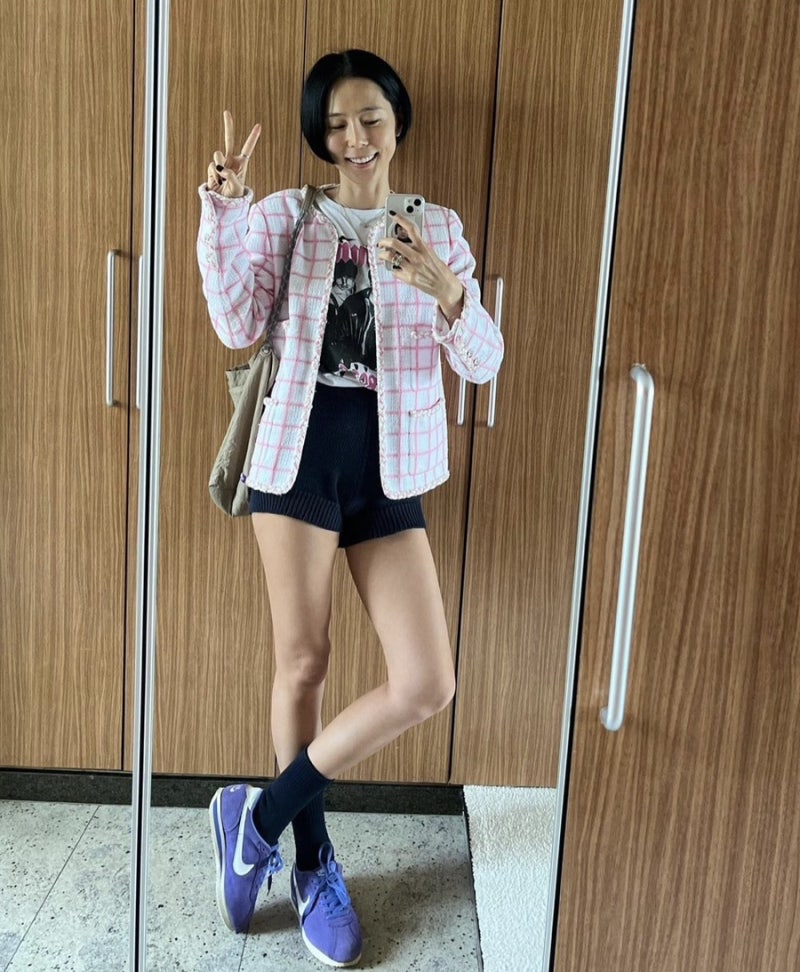 김나영 운동화 나이키코르테즈 코디 엿보기 네이버 블로그