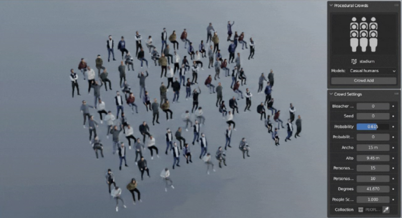 [Blender] 군중씬 애드온 : Procedural Crowds : 네이버 블로그