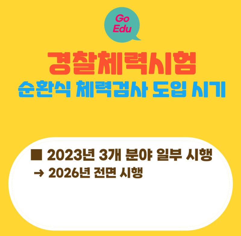 경찰체력시험 개편 2023년 7월1일 부터 기준상향 네이버 블로그