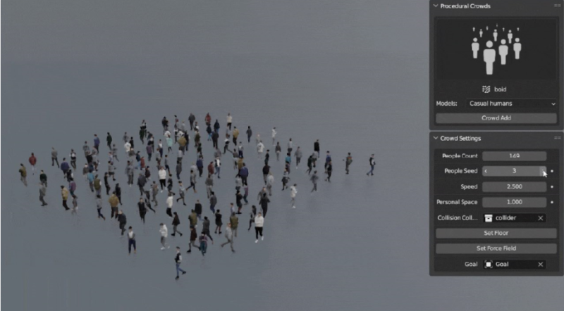 [Blender] 군중씬 애드온 : Procedural Crowds : 네이버 블로그