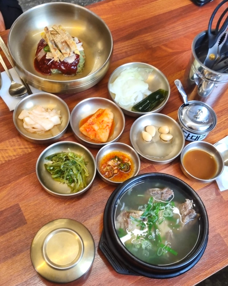 해운대 냉면 전통 가마솥 육수 갈비탕 교동면옥 네이버 블로그