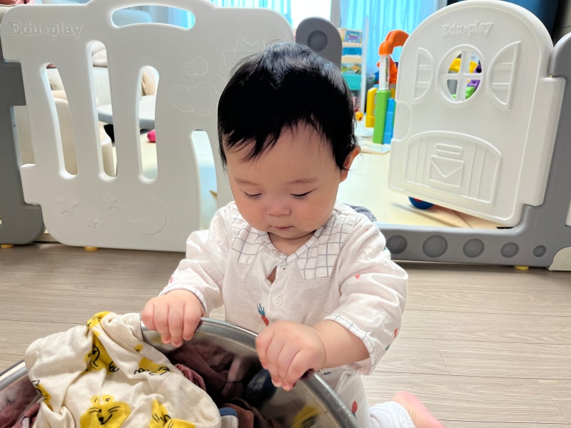 생후 10개월 아기301~330일발달 이유식양 수면시간 간식 기록 네이버 블로그