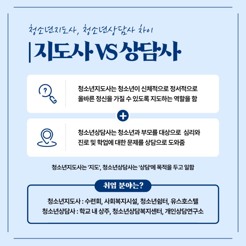청소년지도사 2급 청소년상담사 3급 자격증 비교분석 손해 없이 자격증을 취득하는 방법은 합격률 난이도 응시자격