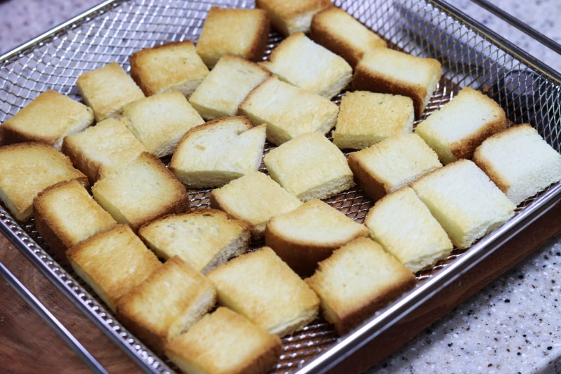 에어프라이어 식빵 러스크 만들기 식빵팝콘 만들기 식빵요리 네이버 블로그