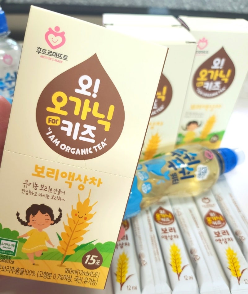 아기 보리차 티백보다 유기농 액상보리차 스틱 오오가닉 추천 푸쉬푸쉬워터 And 유기농 볶은보리 조합 네이버 블로그