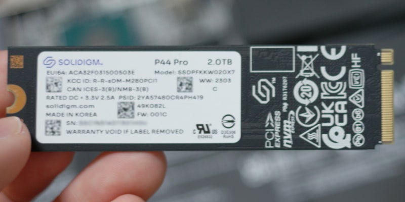 SK하이닉스 P41 동급 성능! Hynix 자회사 Solidigm의 PCIe 4.0 솔리다임 P44 Pro 2TB M.2 ...