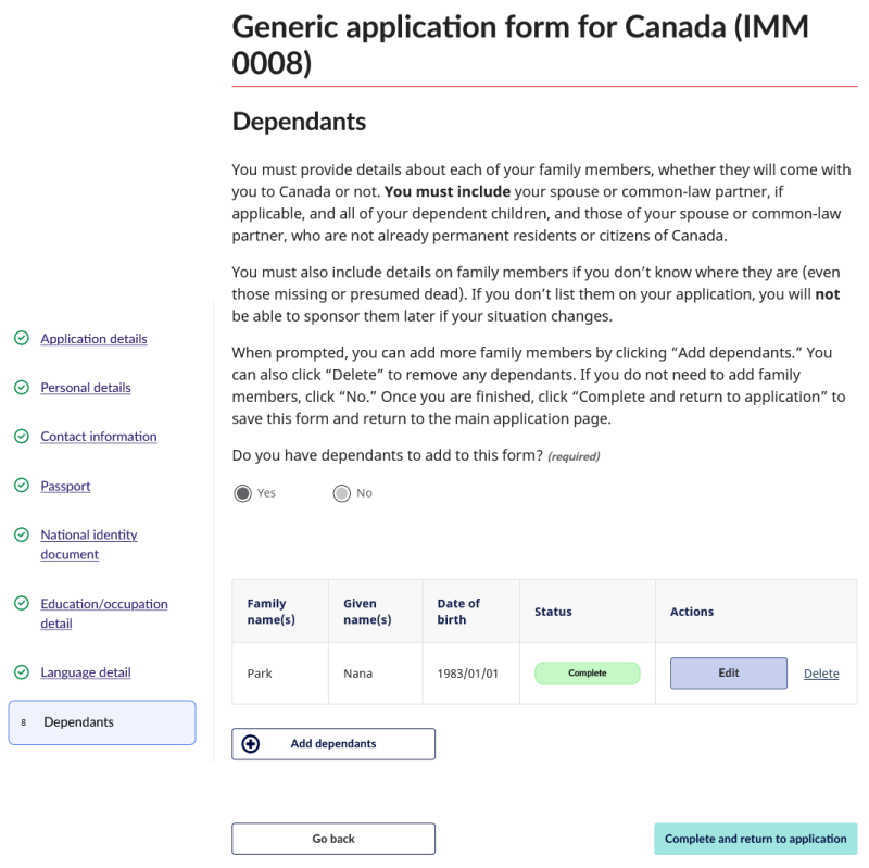 캐나다 노미니의 연방 영주권 셀프 신청하기 - 2편, IMM 0008 작성하기 : 네이버 블로그