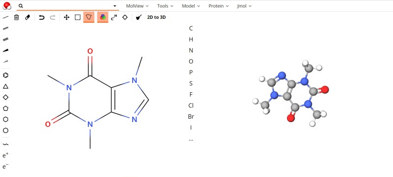 Molview: 분자식 및 구조 그리기 : 네이버 블로그