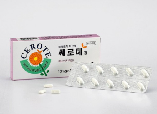 알러지약 쎄로테 효과 및 복용법 【알레르기 두드러기 결막염 피부소양증 습진 피부염 세티리진 쎄로테정