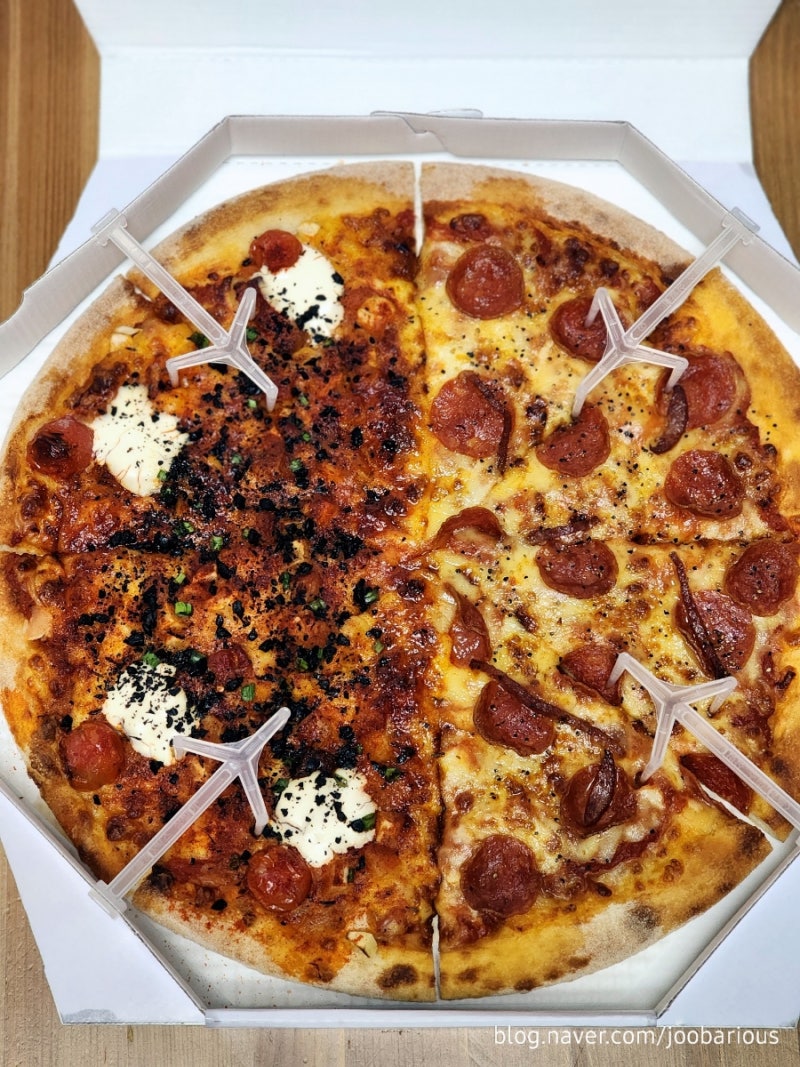 호미스피자 메뉴 추천 블랙맘마 포테이토 페퍼로니 위례 피자 맛집 하프앤하프 포장후기 네이버 블로그