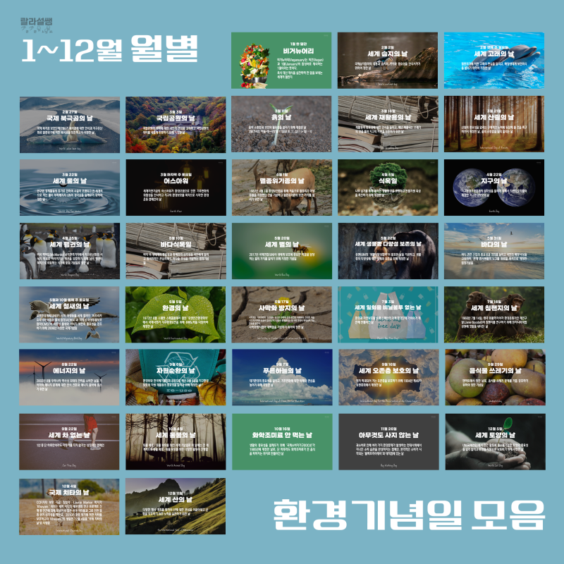 쌤동네x랄라설쌤 0531 5월 31일은 바다의날 수업 Ppt 환경기념일 안내 카드 도안 자료 나눔 네이버 블로그
