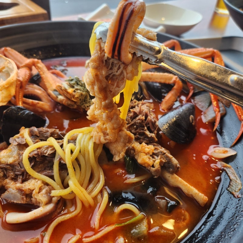 제주 비올때 제주공항에서 가까운 짬뽕 맛집 꽃길식당 고기해물짬뽕 추천 네이버 블로그