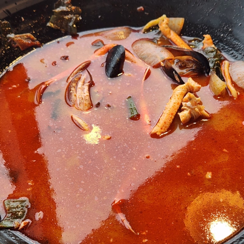 제주 비올때 제주공항에서 가까운 짬뽕 맛집 꽃길식당 고기해물짬뽕 추천 네이버 블로그