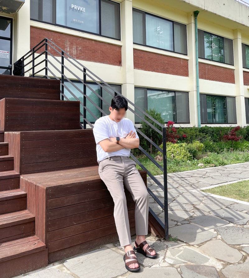 Mook 무크 샌들 추천 여름 남자 데일리룩 휴양지룩 수제화 발편한 남성 신발 코디 네이버 블로그