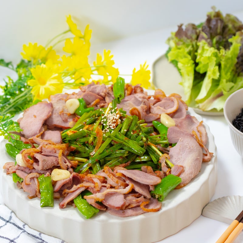 훈제오리 요리 볶음 훈제 오리고기 요리 부추무침 황금 레시피 액젓 양념 : 네이버 블로그