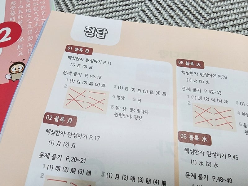 초등한자공부 반디랑블록한자와 한자카드로 시작한 2학년 후기 네이버 블로그